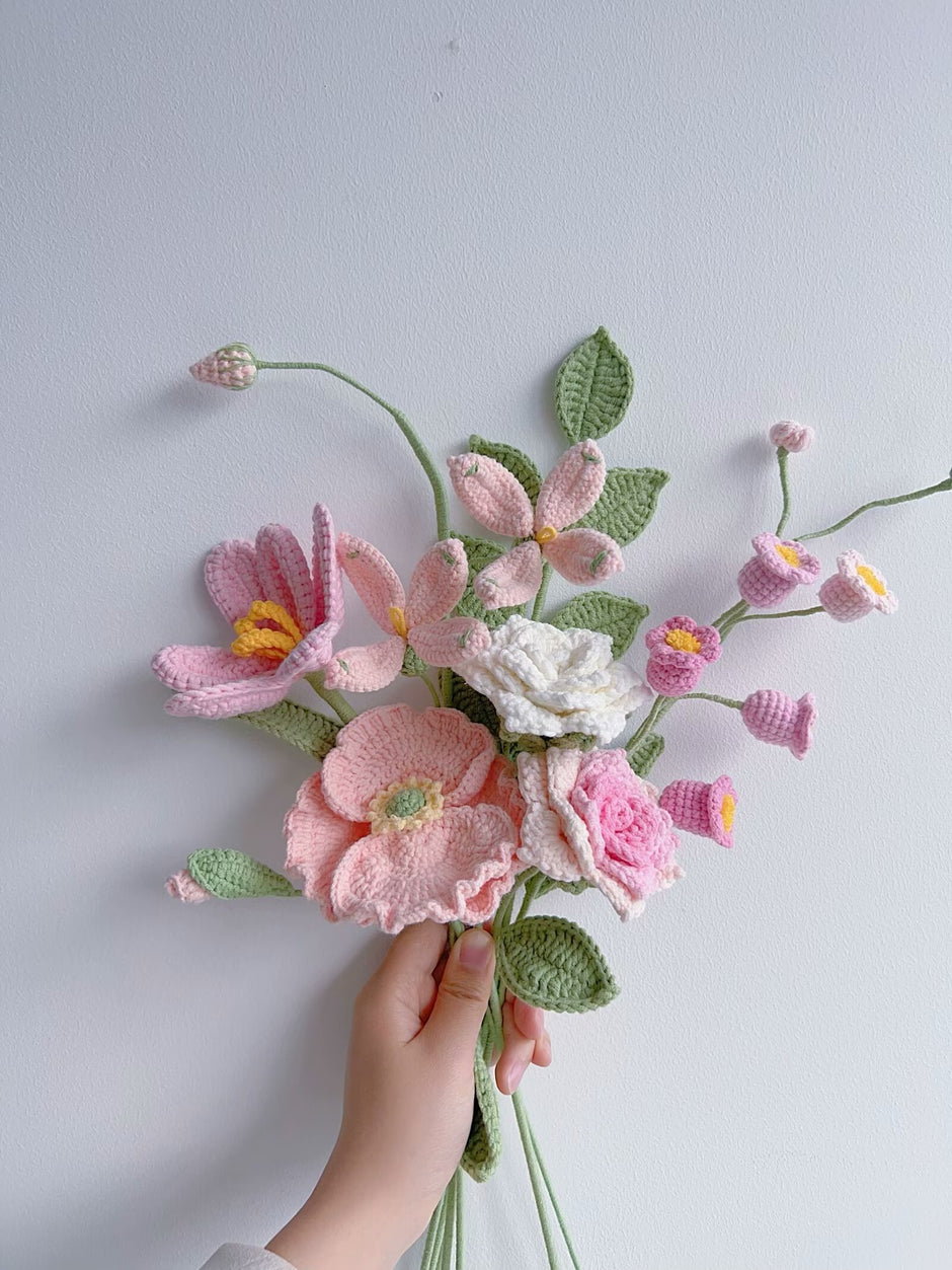 Lilyrosy crochet flowers for celebrate birthday – Lilyrosy LLC