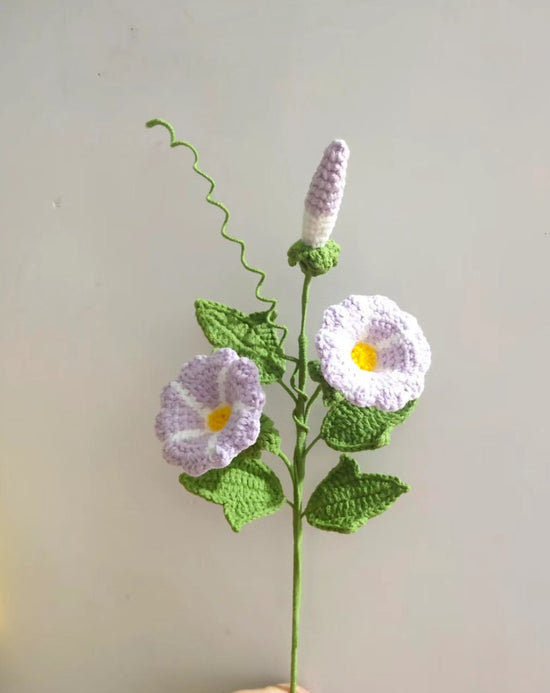 Morning glory crochet pattern, English pdf pattern, flower bouquet DIY ...